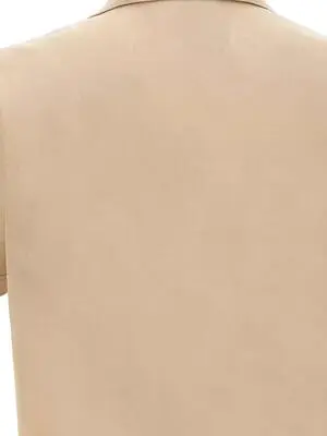 GRAN SASSO V-neck Ribbed Polo Shirt - Neutrals