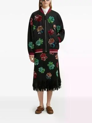 Marni Sequin Flower Bomber Jacket
