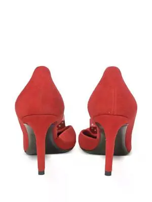 LOUIS VUITTON Dice-embellishment Suede Pumps
