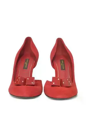 LOUIS VUITTON Dice-embellishment Suede Pumps
