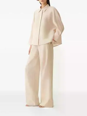 Fabiana Filippi Monili Trim Long Sleeve Shirt - Neutrals