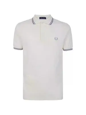 Fred Perry Logo-embroidered Polo Shirt - Neutrals