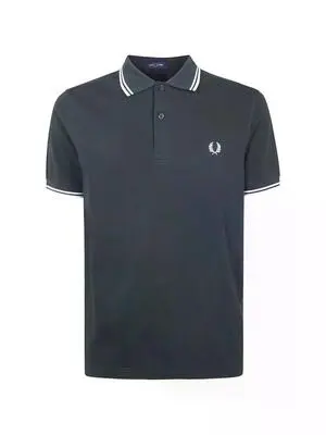 Fred Perry Logo-embroidered Polo Shirt - Grey