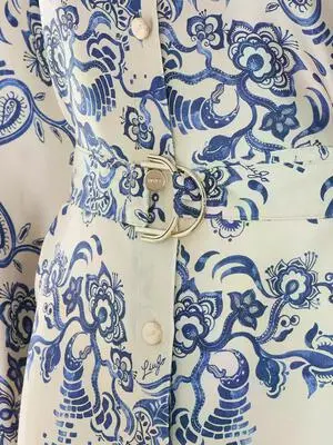 Liu Jo Floral Print Belted Shirt