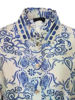 Liu Jo Floral Print Belted Shirt