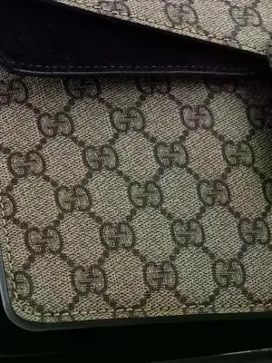 Gucci Dionysus Gg Coated Canvas Medium Shoulder Bag - Black