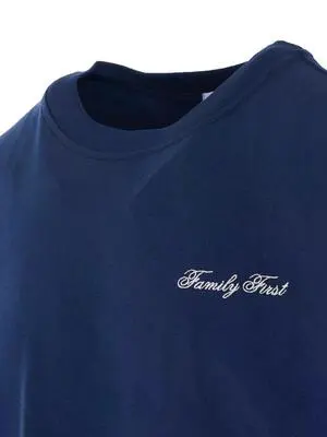 FAMILY FIRST Embroidered Logo Crewneck T-shirt