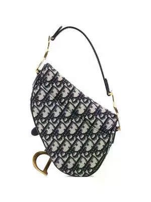 Dior Saddle Handbag Oblique Canvas Mini Shoulder Bag - Blue