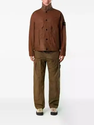 Stone Island Patch Button Jacket - Brown