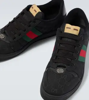 Gucci Screener Gg Canvas Sneakers - Black