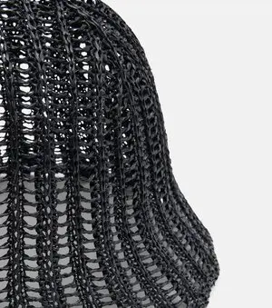 Brunello Cucinelli Woven Bucket Hat - Black
