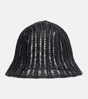 Brunello Cucinelli Woven Bucket Hat - Black