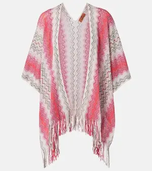 Missoni Lame Fringed Poncho - Pink