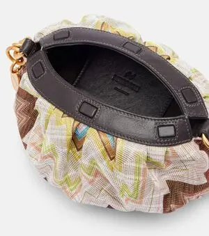 Missoni Zigzag Small Clutch With Leather Trim