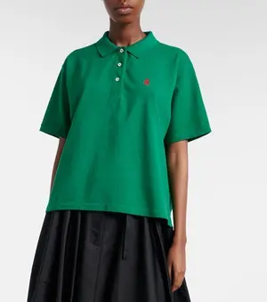 Prada Cotton Piqué Polo Shirt - Green