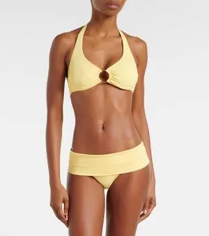 Melissa Odabash Brussels Ring Detail Bikini Top - Yellow