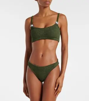 Hunza G Cassie Beaded Bikini - Green