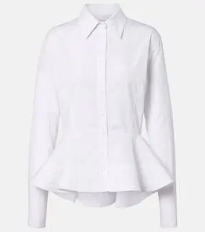 Stella McCartney Peplum Cotton Poplin Shirt
