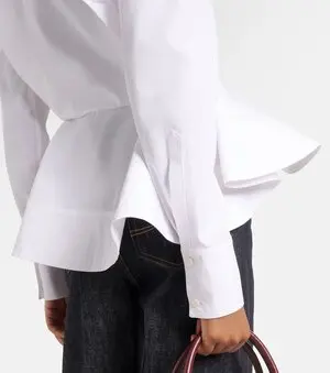 Stella McCartney Peplum Cotton Poplin Shirt