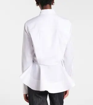 Stella McCartney Peplum Cotton Poplin Shirt