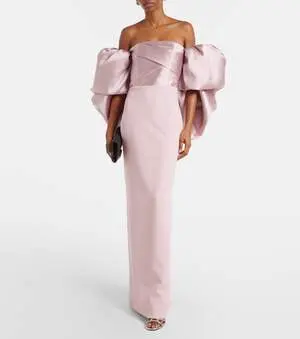 Solace London Floris Off-shoulder Gown