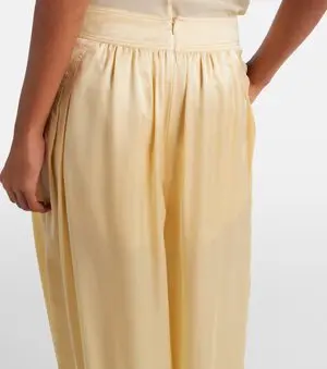 Zimmermann Como Silk Satin Tapered Pants