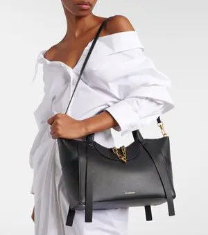Givenchy The Snatch Medium Leather Tote Bag - Black