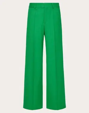 Valentino Garavani Valentino Wool Trousers Green