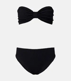 Hunza G Jean Bandeau Bikini - Black