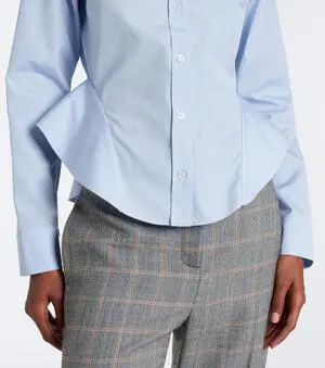 Stella McCartney Peplum Cotton Poplin Shirt