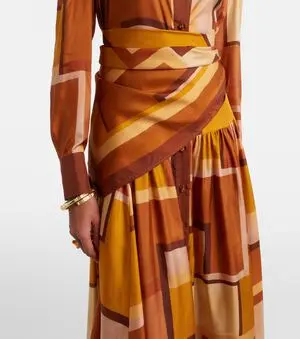 Zimmermann Como Printed Silk Shirt Dress
