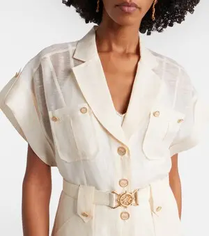 Zimmermann Como Linen And Silk Jumpsuit