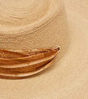 Zimmermann Raffia Sun Hat With Silk Trim