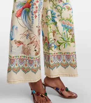 Etro Belted Printed Wide-leg Jeans