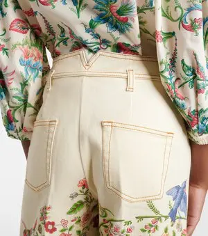 Etro Belted Printed Wide-leg Jeans