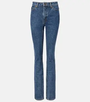 Khaite Daria Mid-rise Slim Jeans - Blue