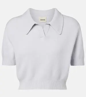 Khaite Leni Wool And Cashmere Top - Grey