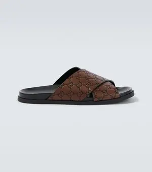 Gucci Gg Leather Slides
