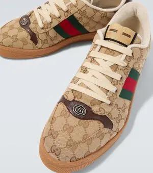 Gucci Screener Gg Canvas Sneakers - Brown