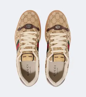 Gucci Screener Gg Canvas Sneakers - Brown