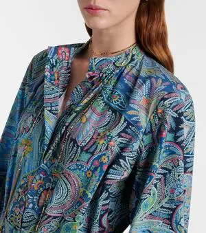 Etro Paisley Cotton-blend Shirt Dress - Multicoloured