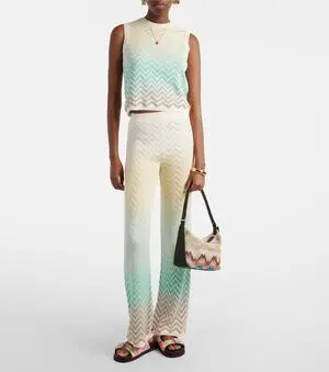 Missoni Leather-trimmed Shoulder Bag