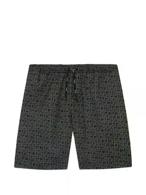 Gcds Monogram Swim Shorts - Black