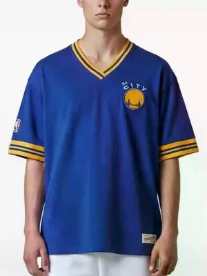 Mitchell & Ness Nba Golden State Warriors V-neck T-shirt - Blue