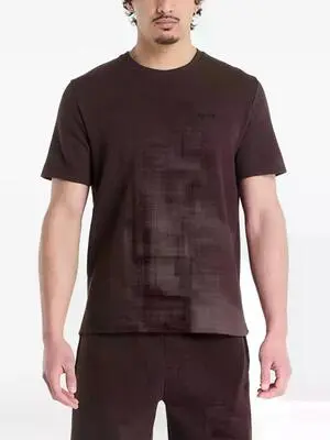 Hugo Embroidered-logo T-shirt - Brown