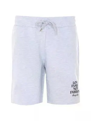 FAMILY FIRST Print Elasticated Waist Shorts - Grey