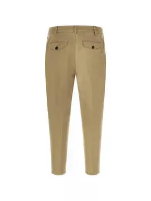 PT TORINO Elastic Waist Ankle Length Trousers - Neutrals