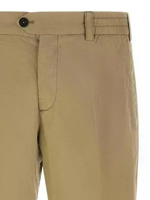 PT TORINO Elastic Waist Ankle Length Trousers - Neutrals