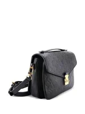 LOUIS VUITTON Pochette Metis Monogram Empreinte Leather Crossbody Bag - Black