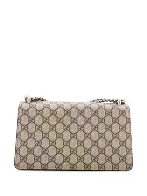 Gucci Dionysus Gg Coated Canvas Small Shoulder Bag With Crystal Embellished Metal - Brown